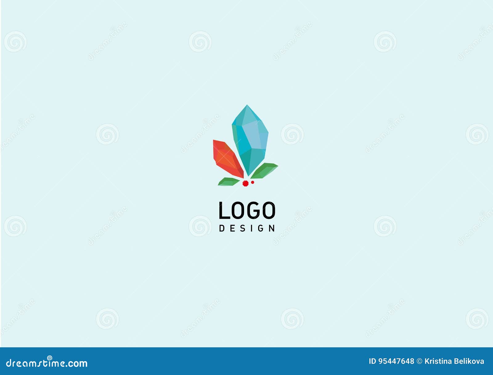 Creative Geometric Logo Colored Crystals Stock Vector - Illustration of ...