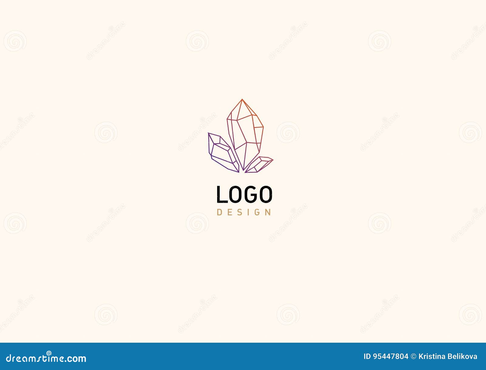 Creative Geometric Logo Colored Crystals Stock Vector - Illustration of ...