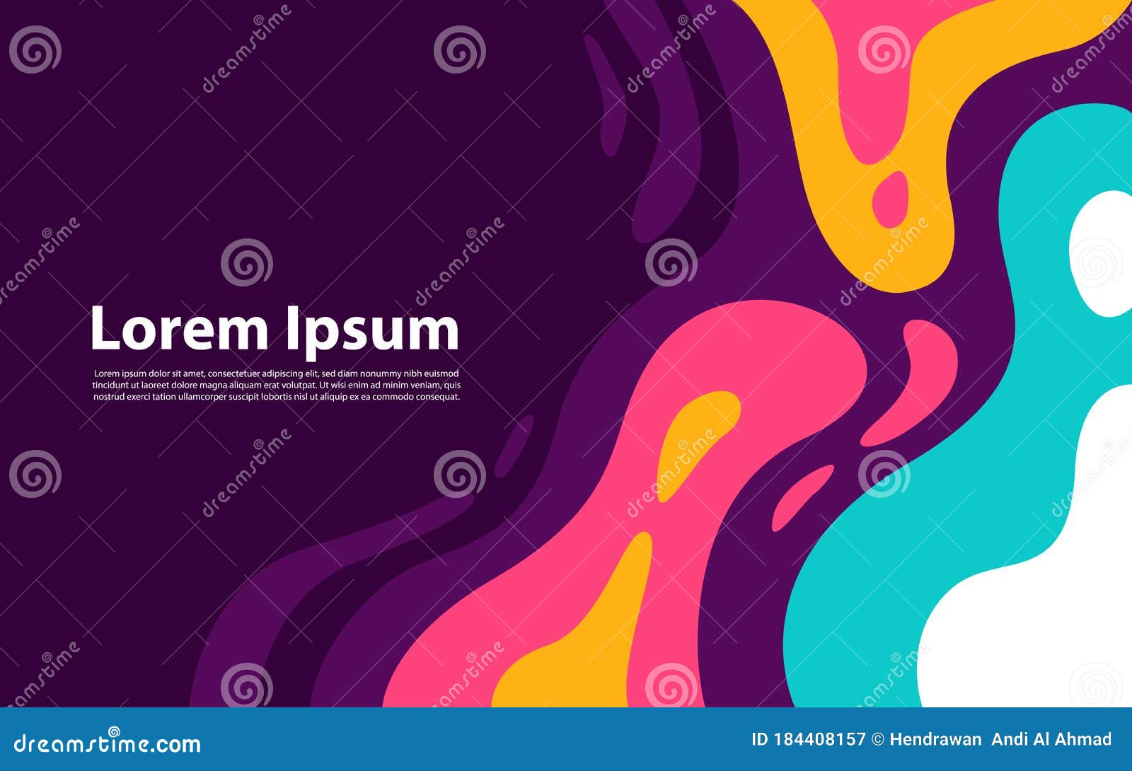 Creative Geometric. Trendy Fluid Flow Gradient Shapes Composition Stock ...