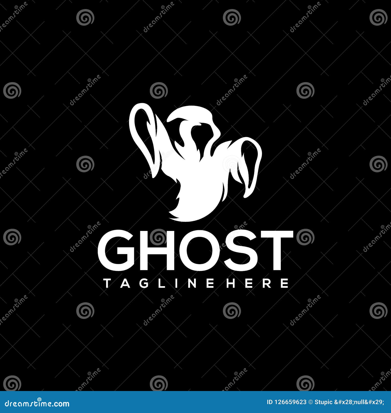 Creative Ghost Logo Design Vector Art Logo Stock Illustration ...