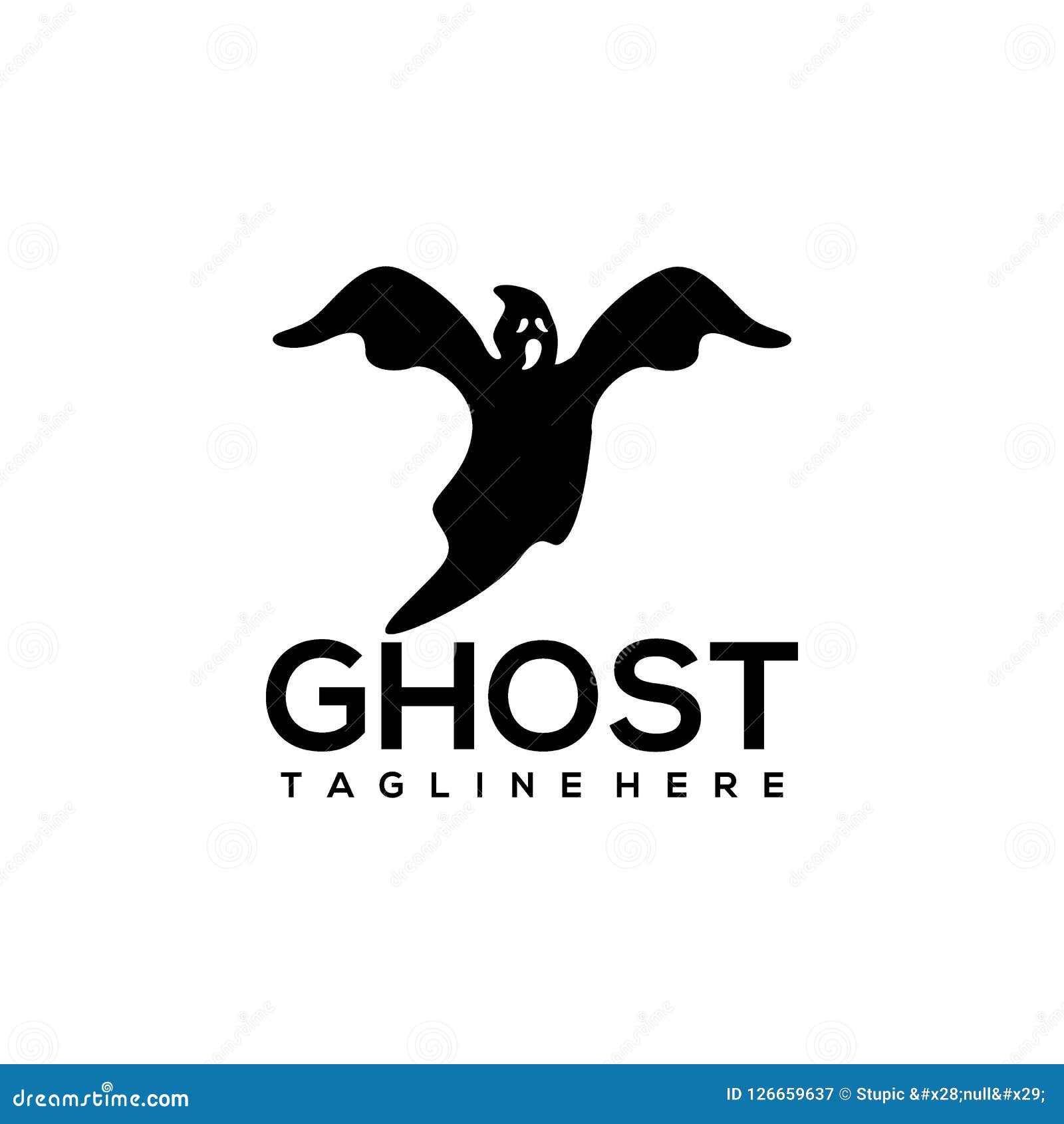 Creative Ghost Logo Design Vector Art Logo Stock Illustration ...