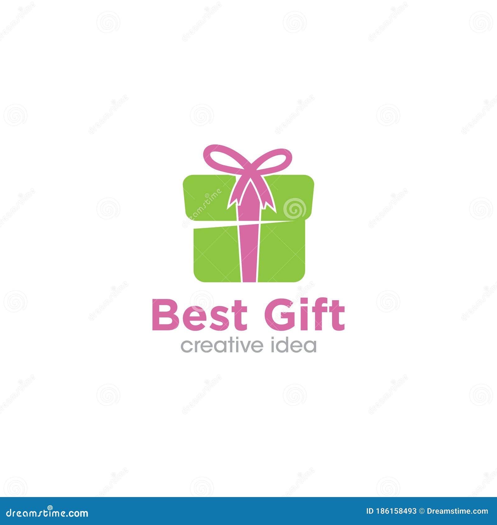 Creative Gift Concept Logo Design Template Stock Vector - Illustration ...