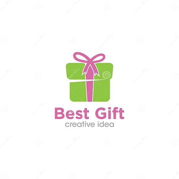 Creative Gift Concept Logo Design Template Stock Vector - Illustration ...