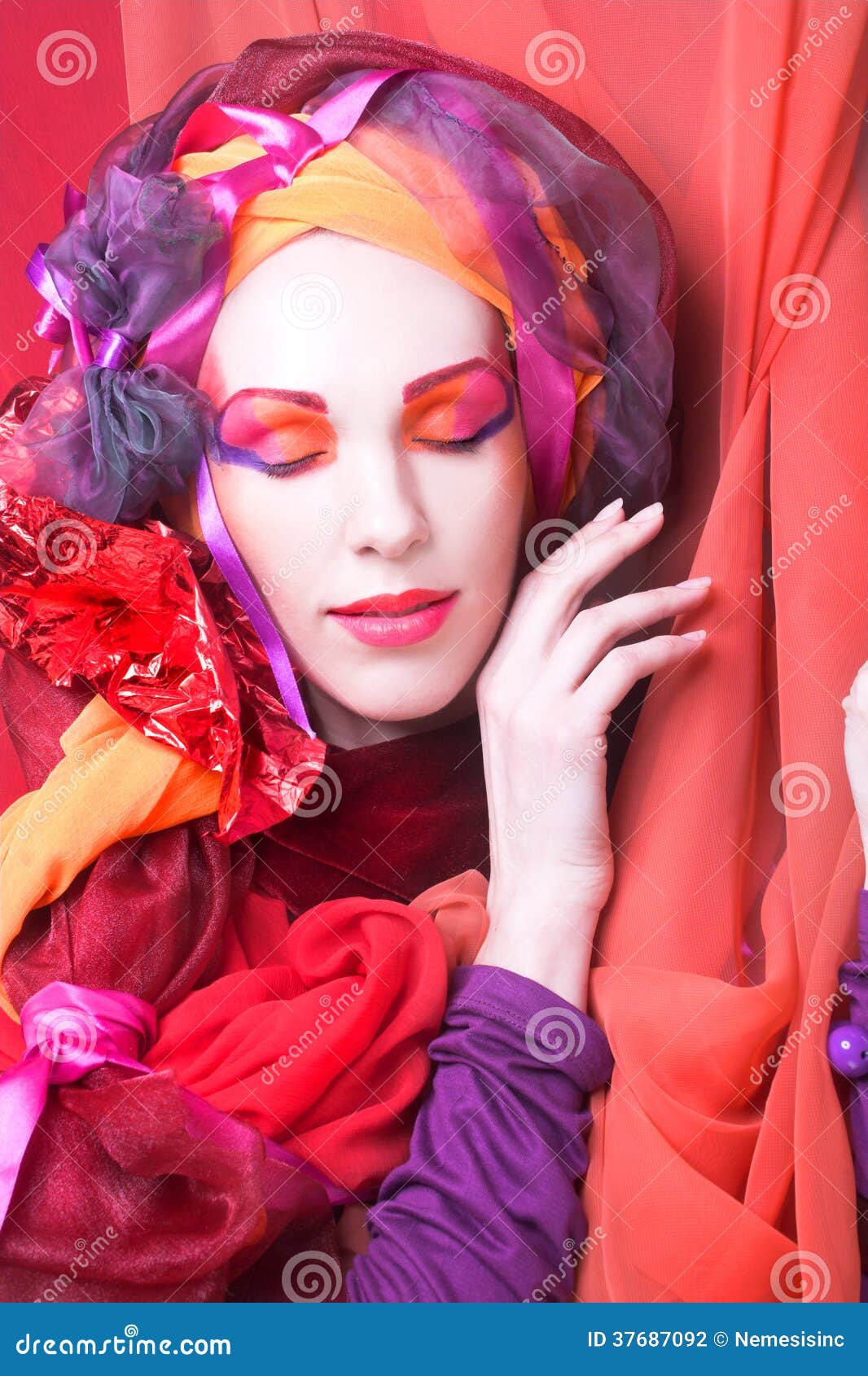 Creative girl stock photo. Image of adult, face, holiday - 37687092