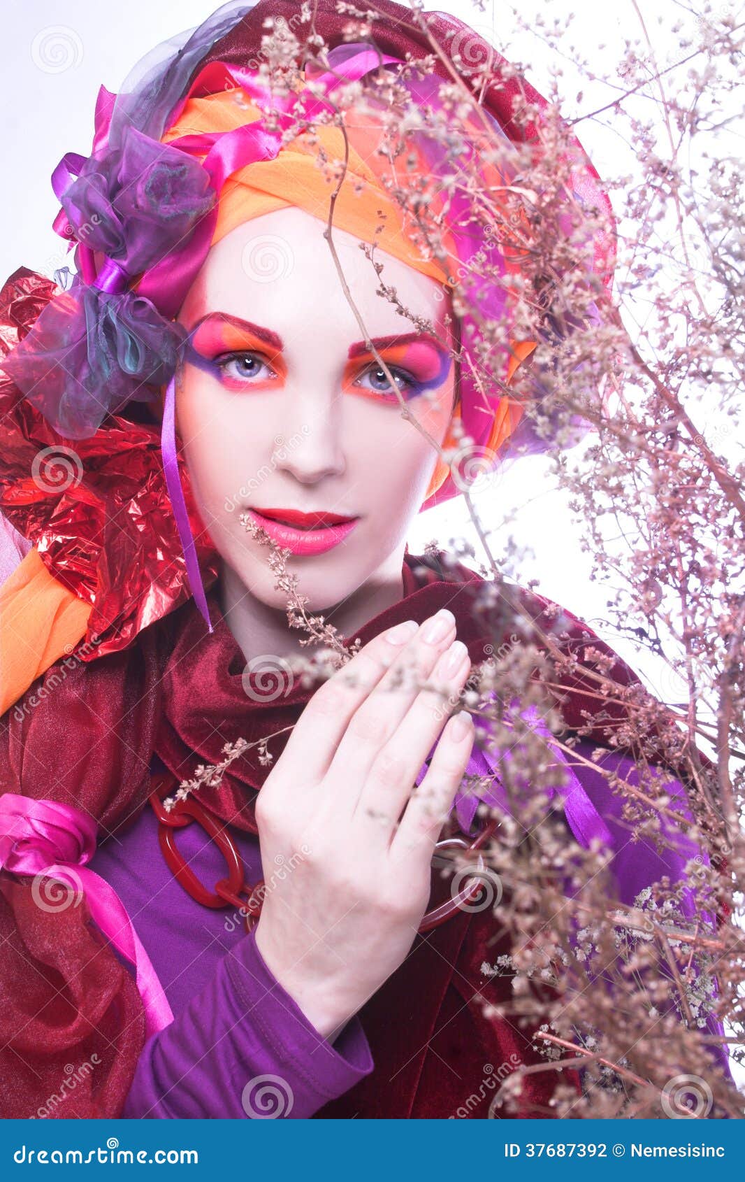 Creative girl stock photo. Image of beautiful, cosmetics - 37687392