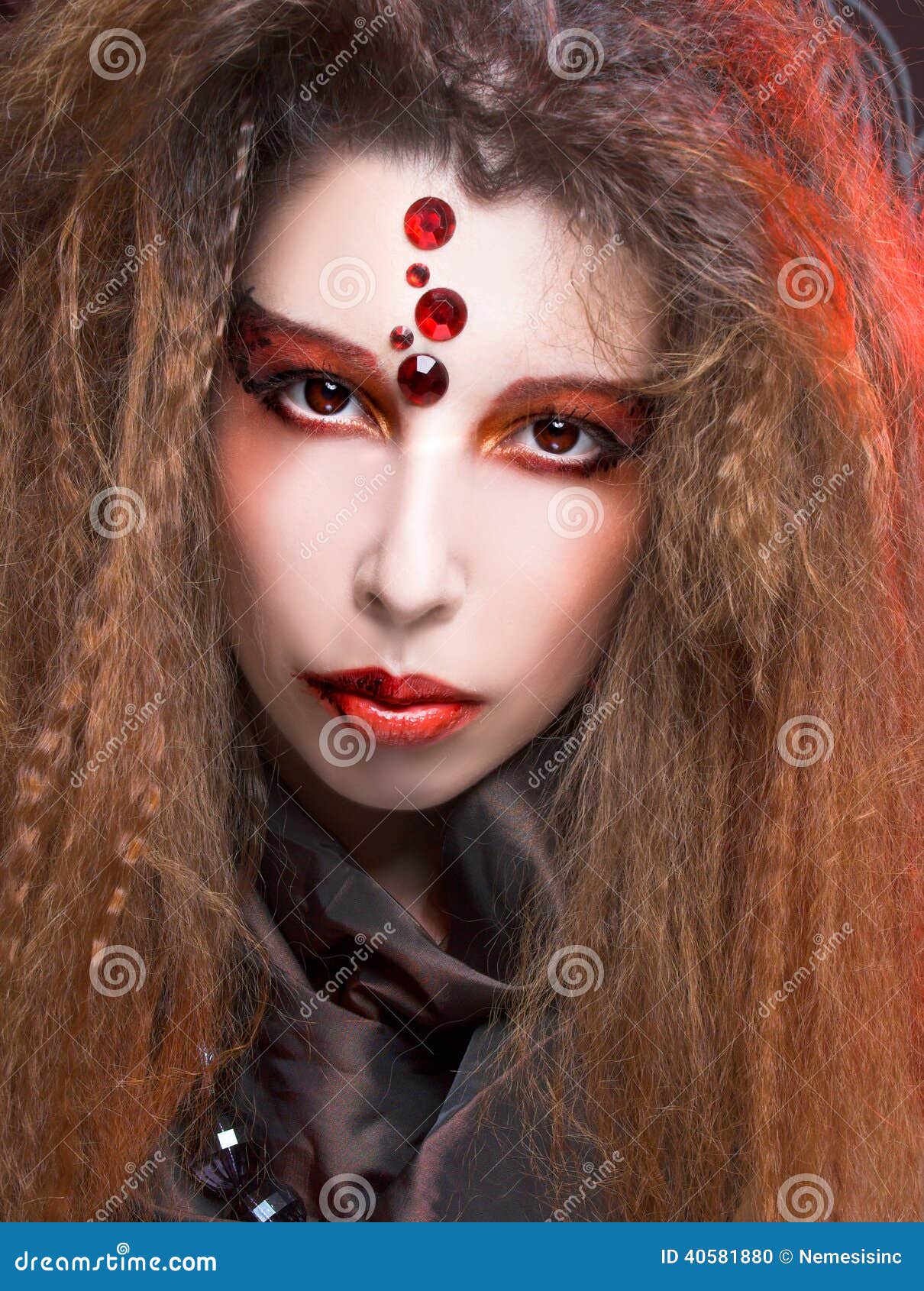 Creative girl. stock photo. Image of cosmetics, look - 40581880