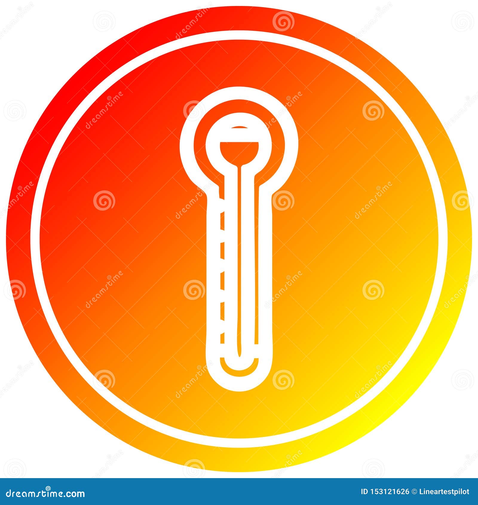 A Creative Glass Thermometer Circular in Hot Gradient Spectrum Stock ...