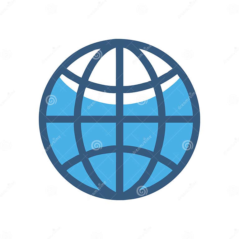 Creative Globe Icon for Studies Stock Illustration - Illustration of ...