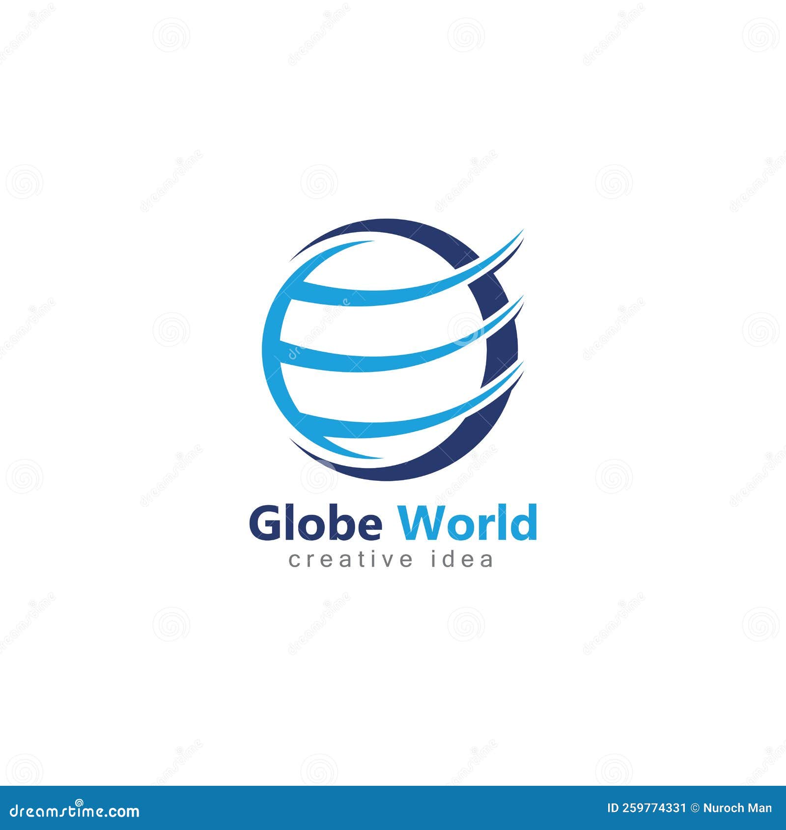 Creative Globe Logo Icon Template. Stock Vector - Illustration of ...