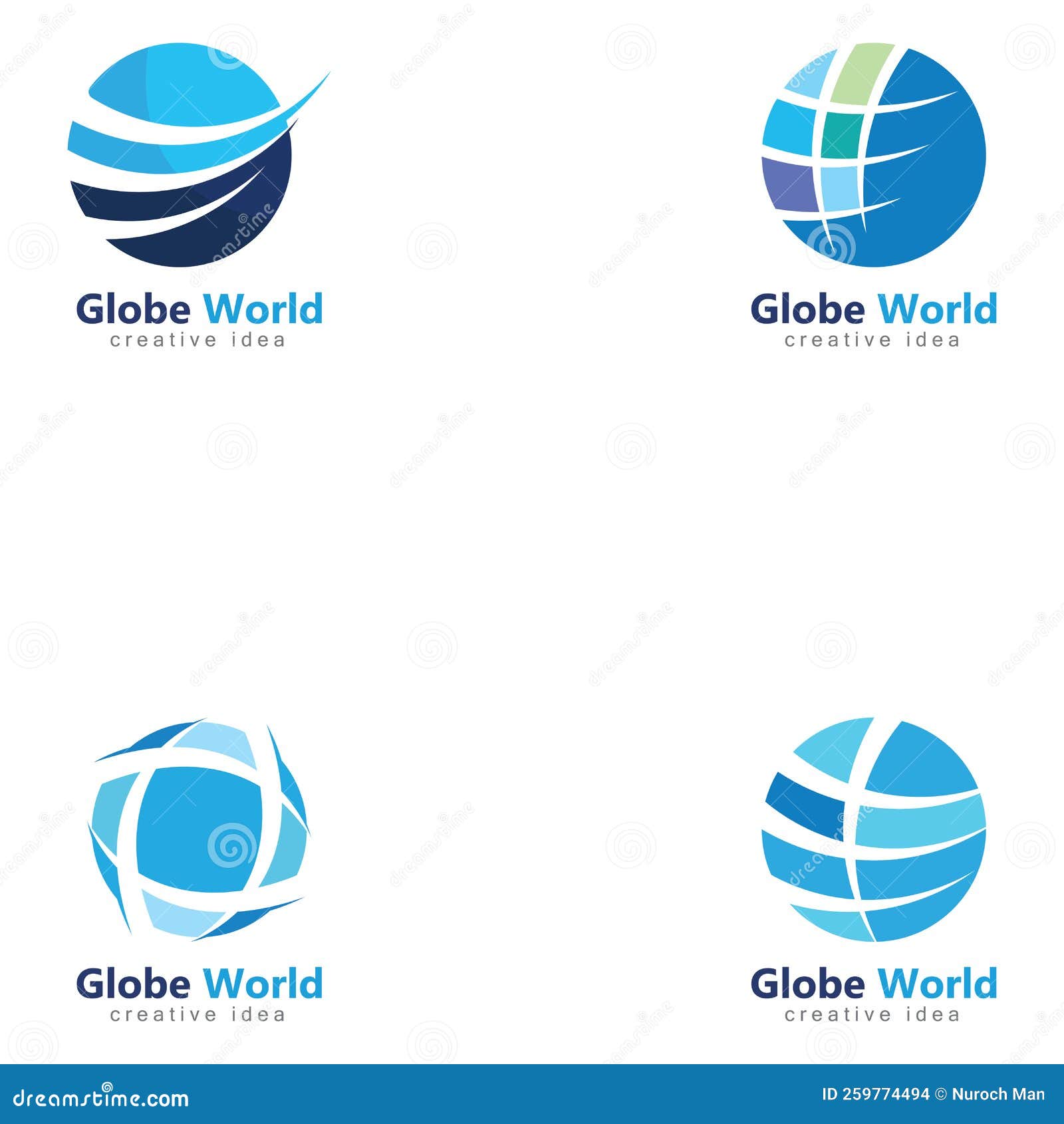 Creative Globe Logo Icon Template. Stock Vector - Illustration of globe ...