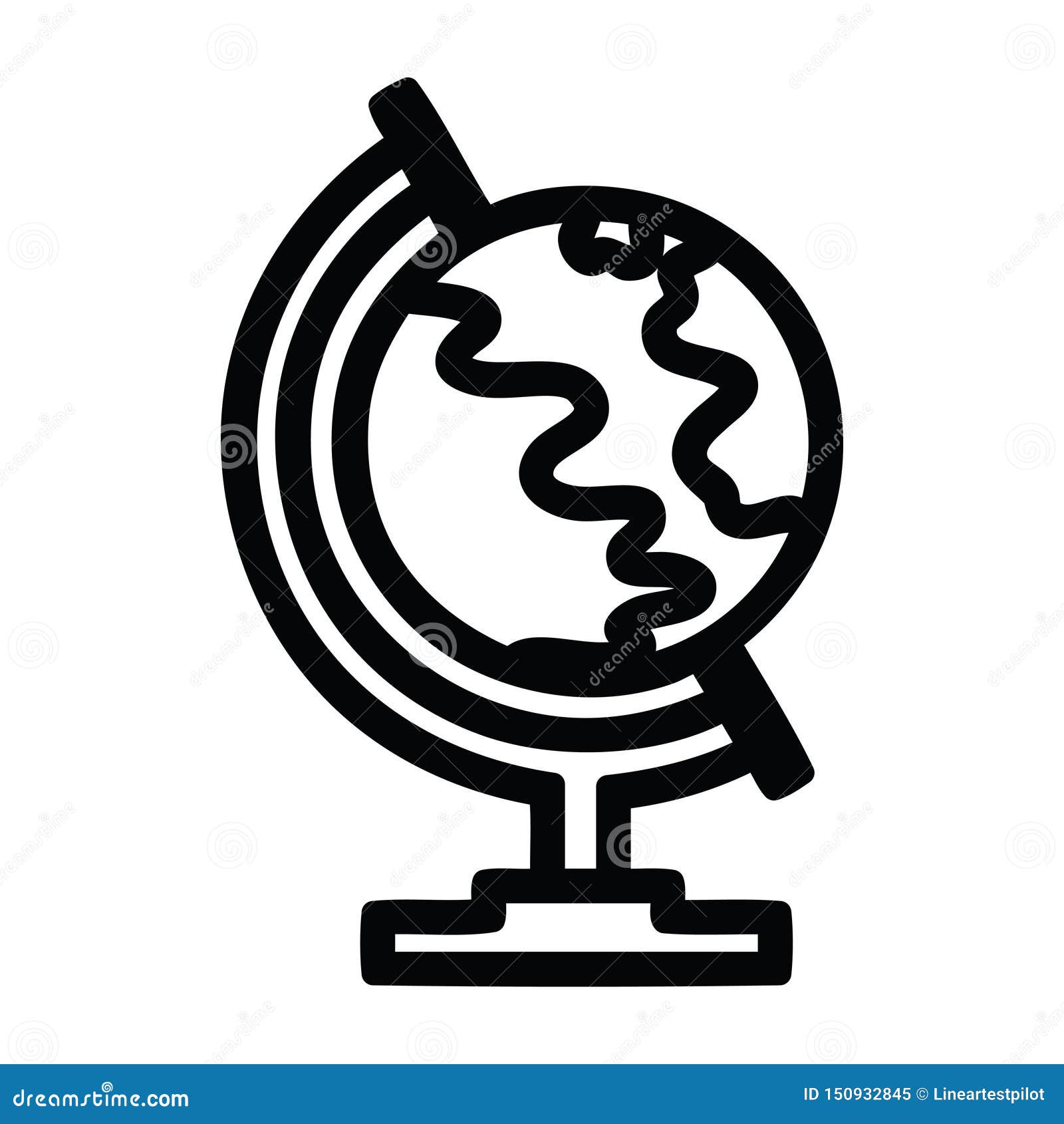 A creative globe map icon stock vector. Illustration of earth - 150932845