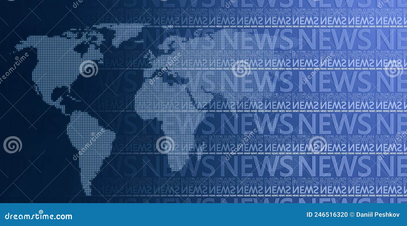Creative Glowing Breaking News Pattern Backdrop with Map. Headline ...