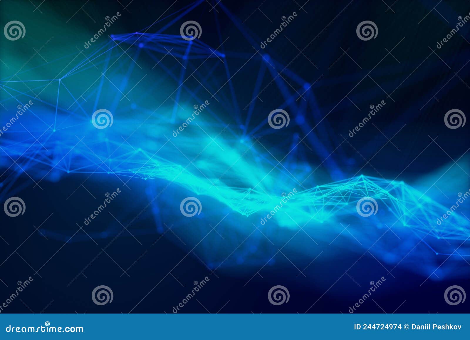 Creative Glowing Polygonal Texture. Line and Future Concept. 3D ...