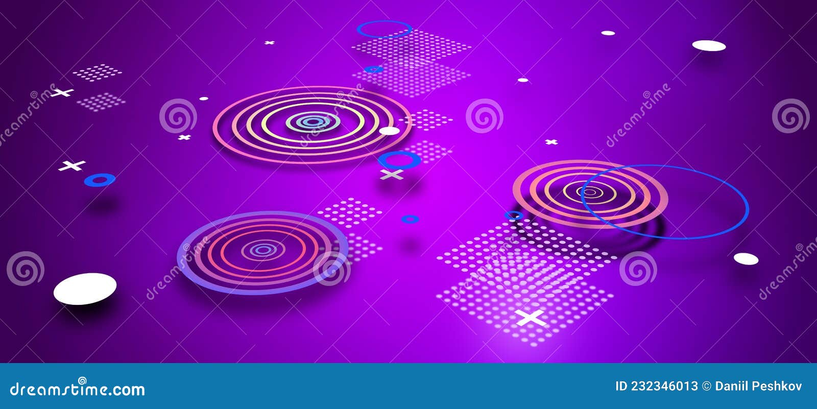 Creative Glowing Digital Purple Background with Tech Elements ...