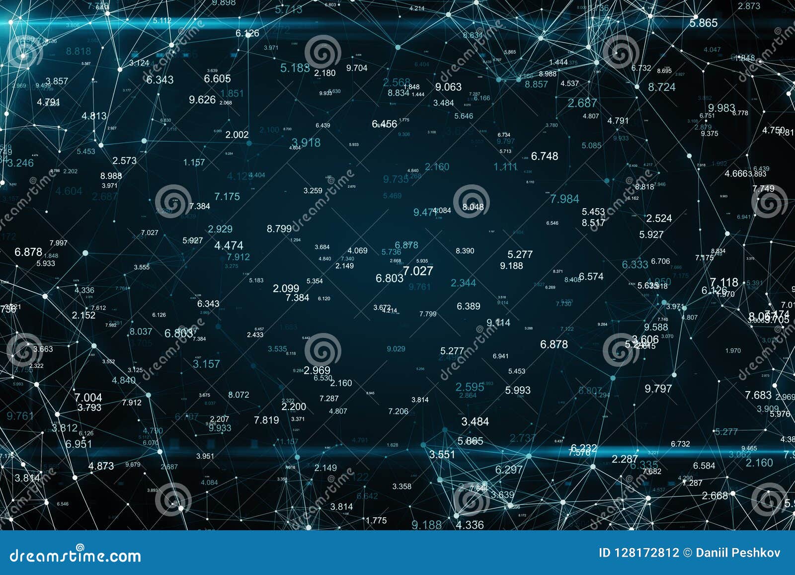 Creative Glowing Digits Backdrop Stock Illustration - Illustration of ...