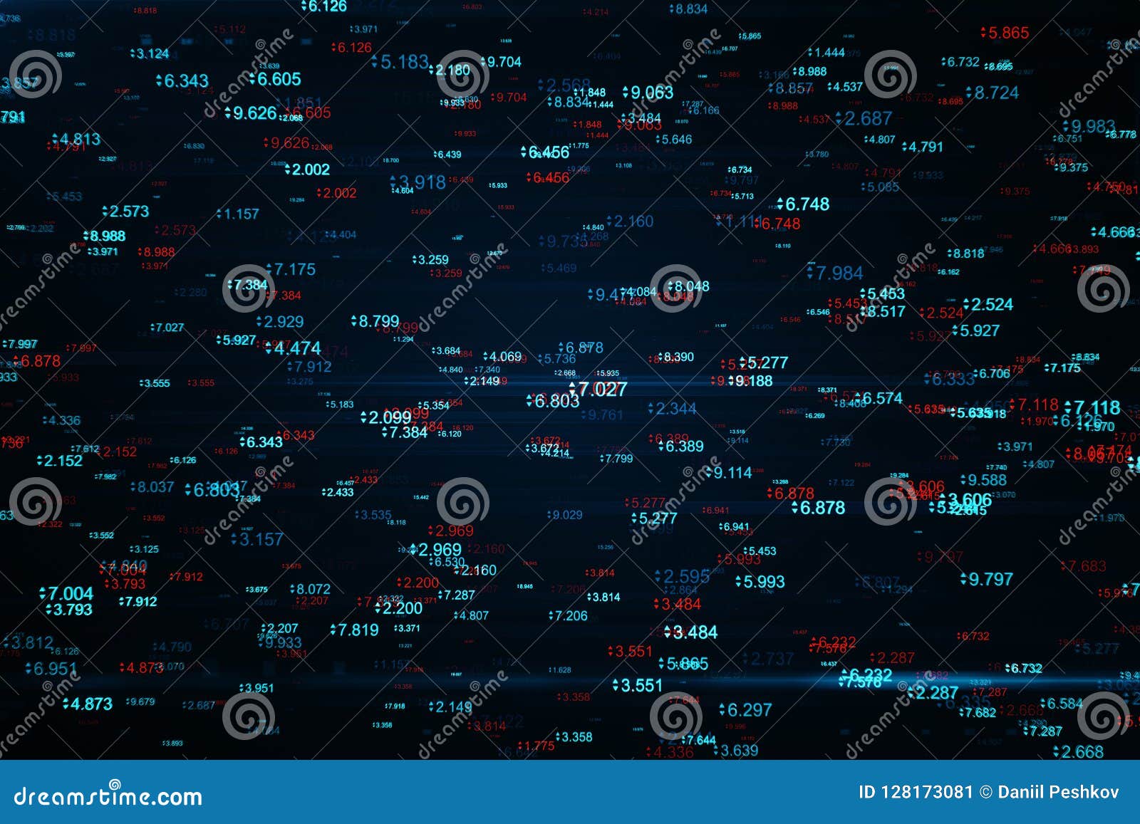 Creative Glowing Digits Background Stock Illustration - Illustration of ...