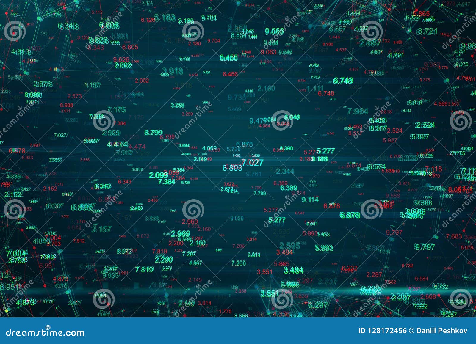 Creative Glowing Digits Background Stock Illustration - Illustration of ...