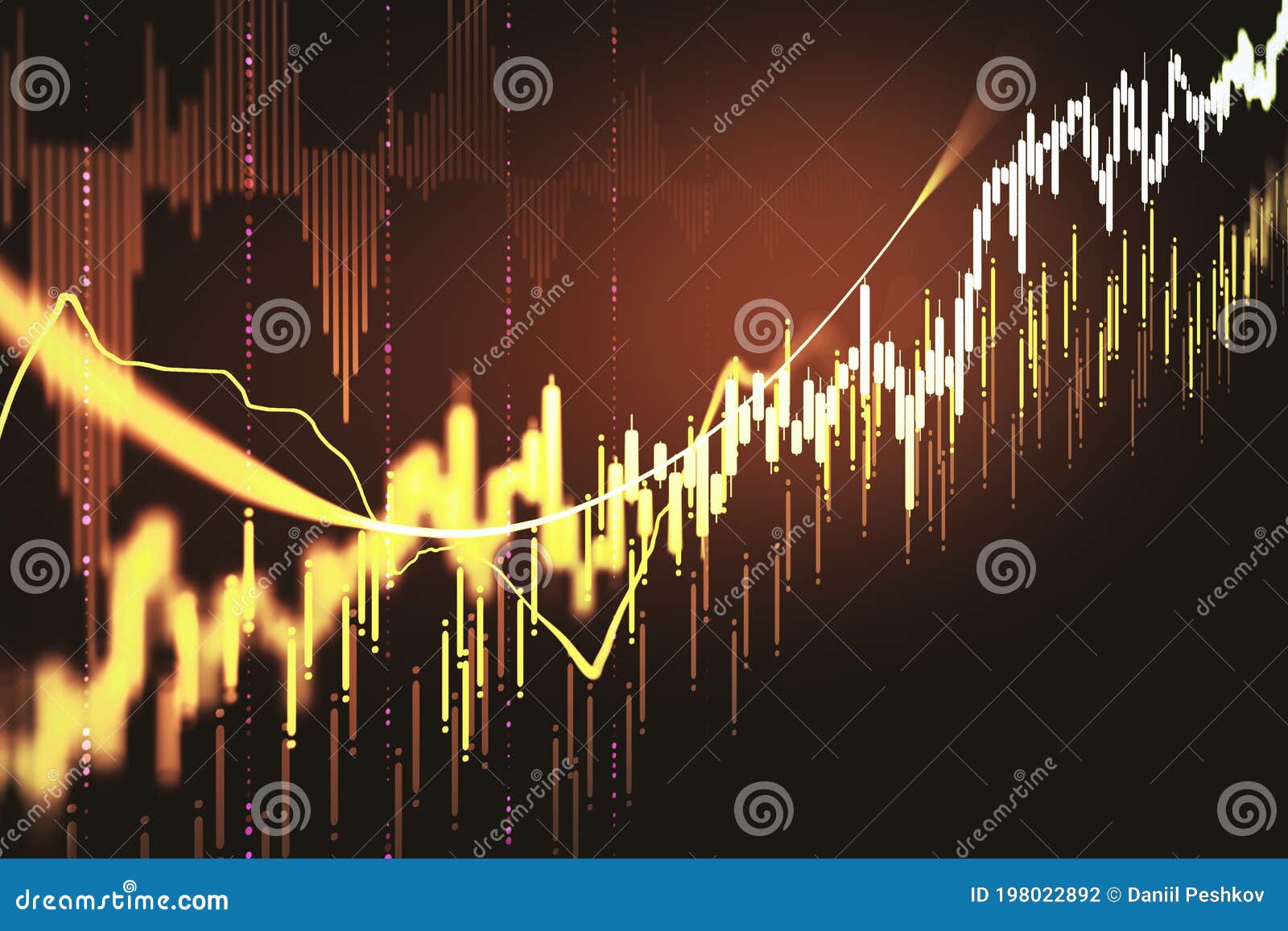 Creative Glowing Forex Chart Stock Illustration - Illustration of ...