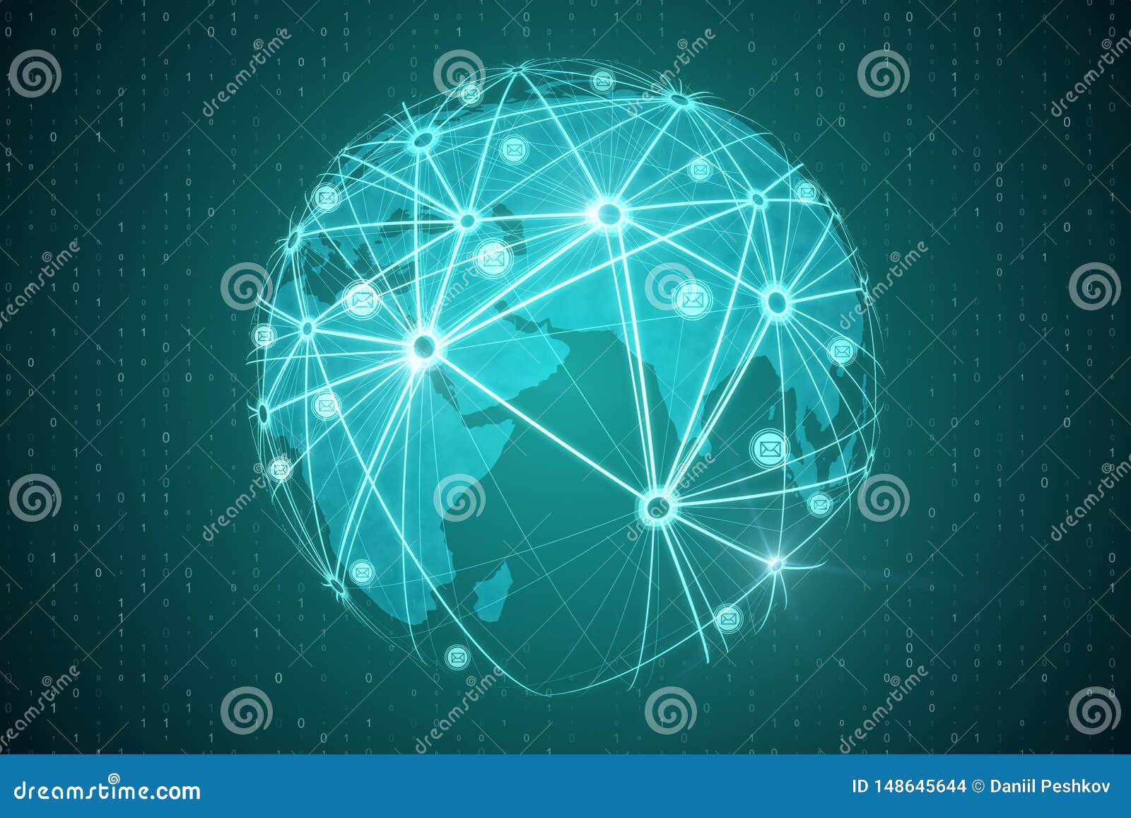 Communication and Network Concept Stock Illustration - Illustration of ...