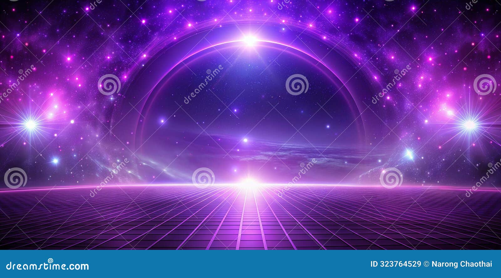 Creative Glowing Purple Metaverse Space Background AI-Created Content ...