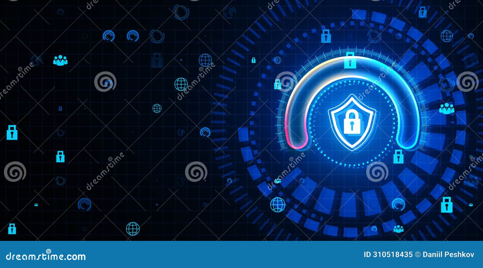 Cloud Protections Logo Vector. Flat Design. Vector Illustration On ...