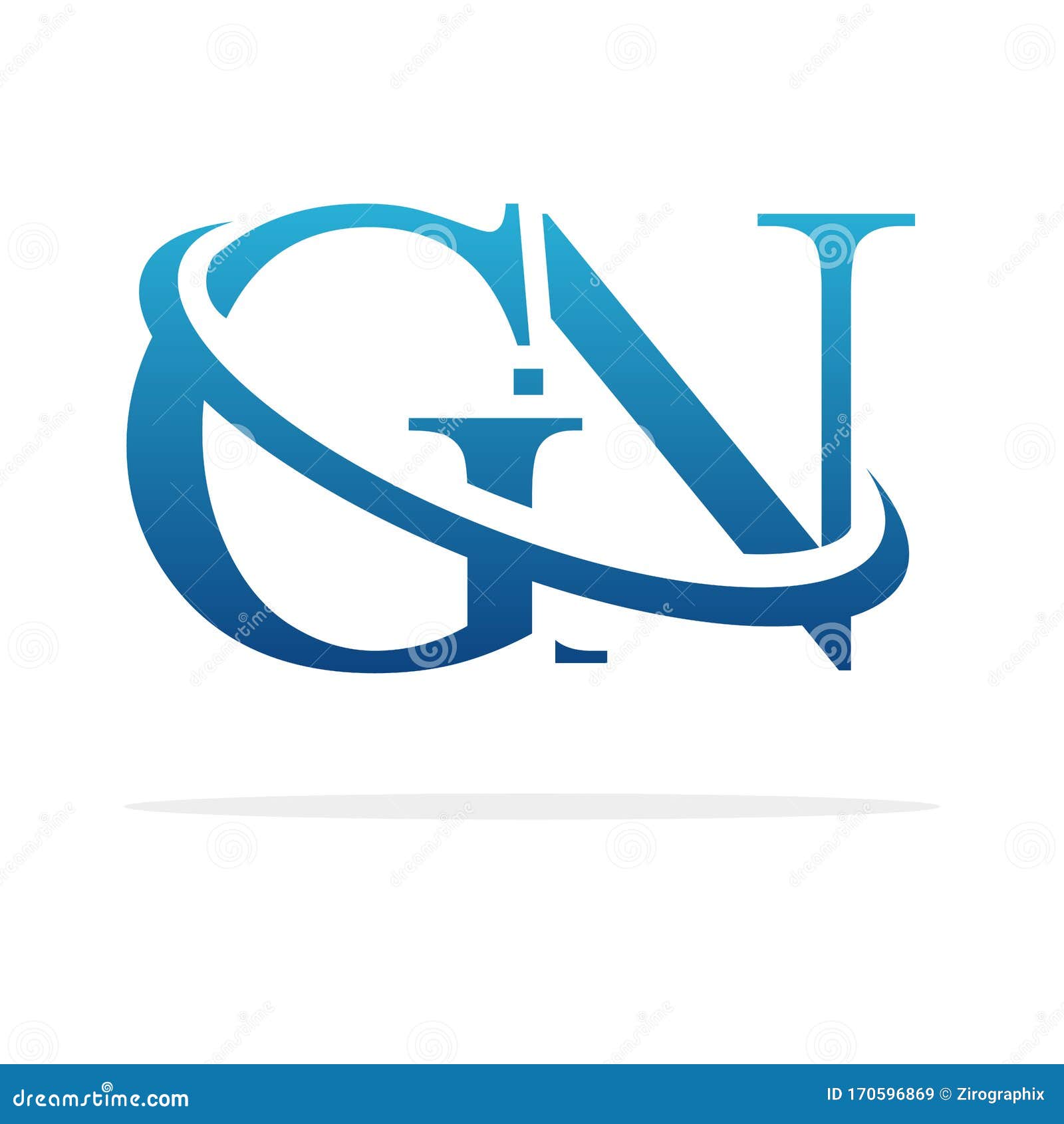 Creative GN Logo Icon Design Stock Vector - Illustration of simple ...