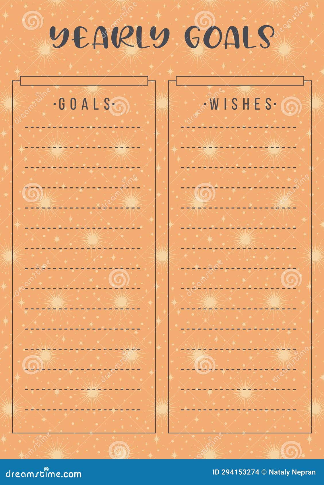 Creative Goal Planner Template. Abstract Background Blank Printable ...