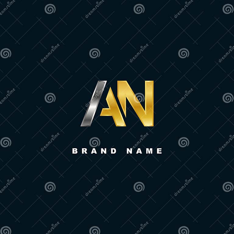 Creative GOLD and Silver an Logo Design Stock Vector - Illustration of ...