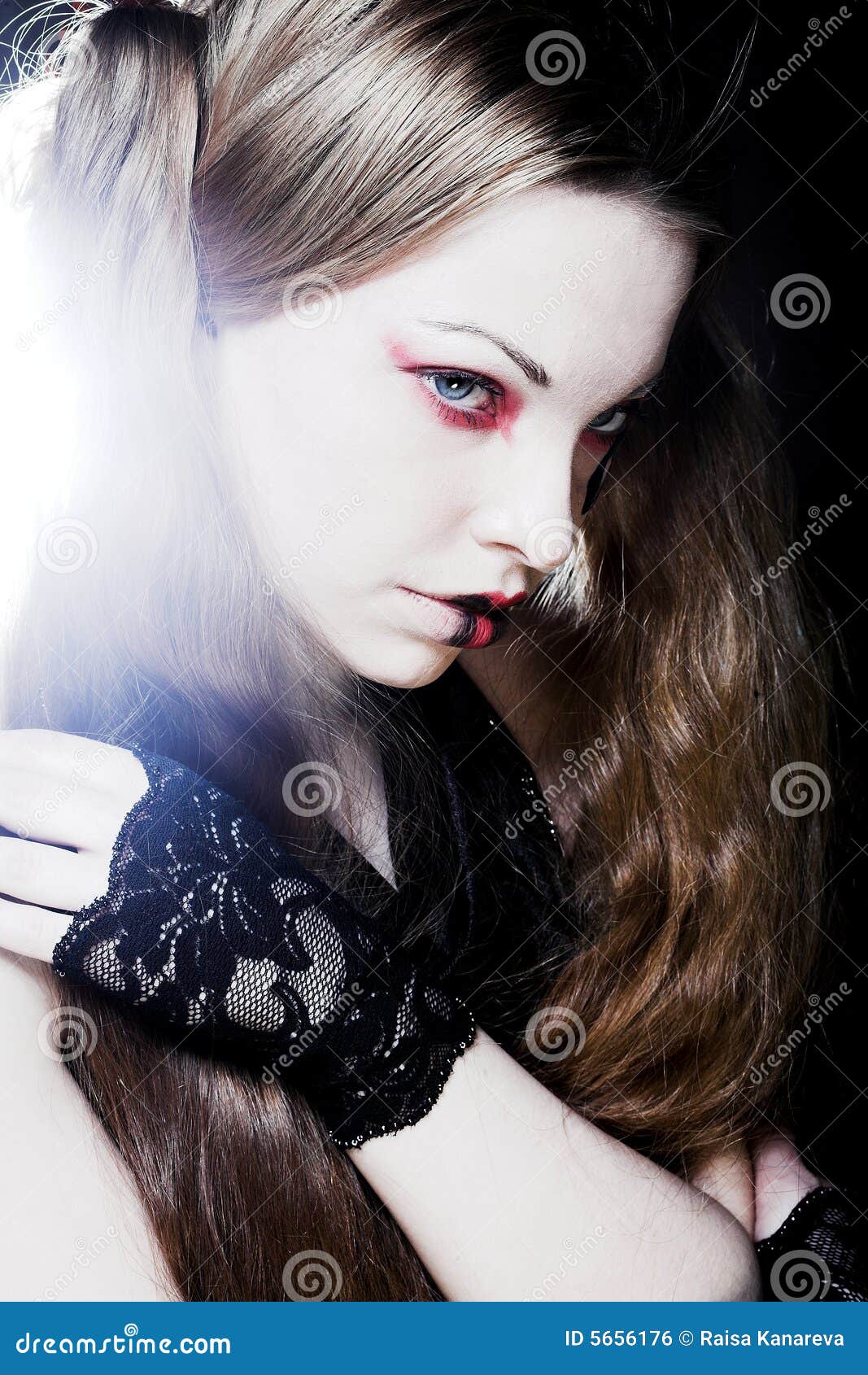 Creative gothic make-up stock photo. Image of expectation - 5656176