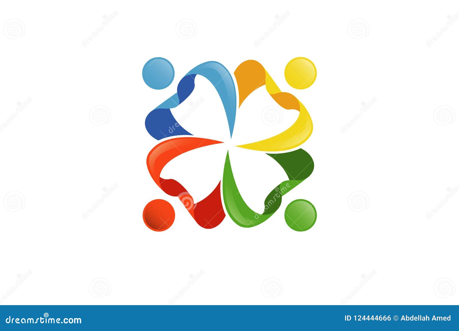 Creative Gour Colorful People Logo Symbol Vector Stock Vector ...