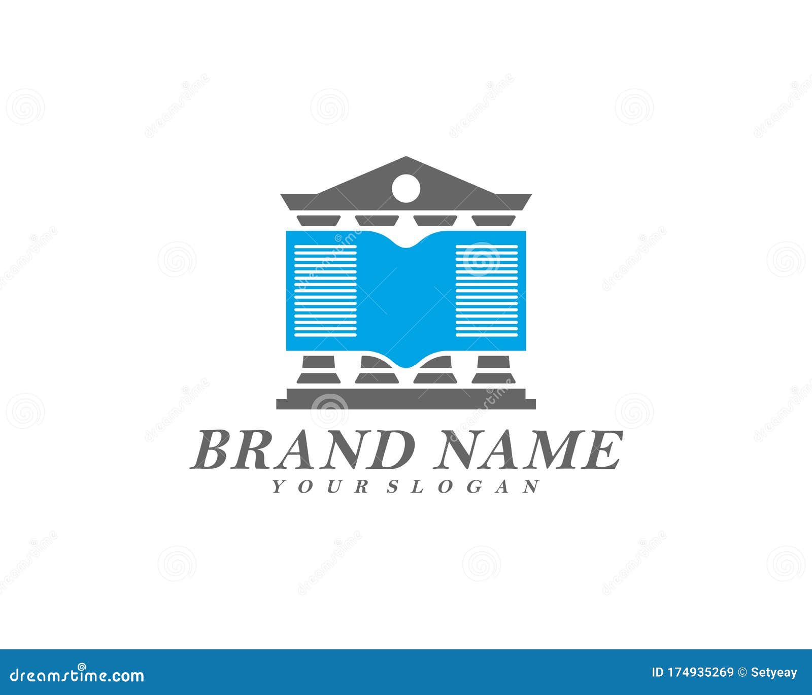 Creative Government Building with Book Logo Template Vector, Icon ...