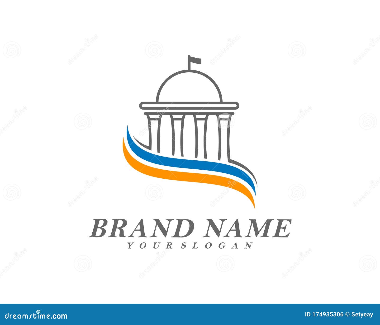 Creative Government Building Logo Template Vector, Icon Symbol Stock ...