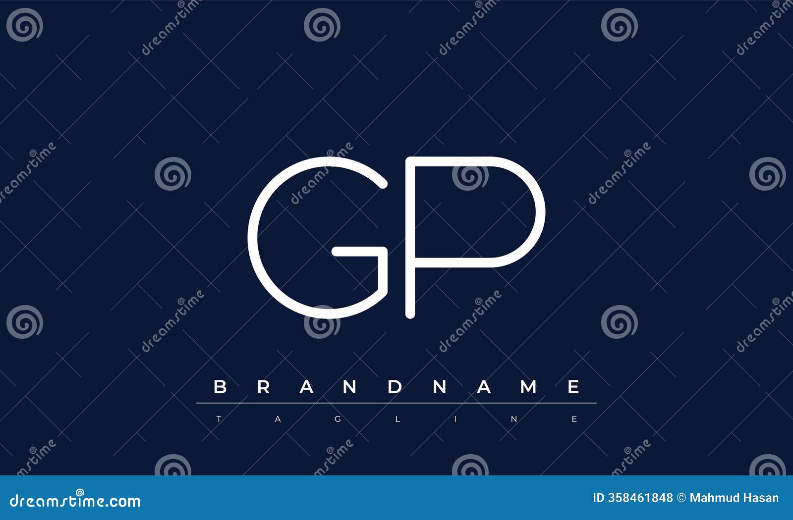 Creative GP Letter Initial Logo Vector Image Stock Vector ...