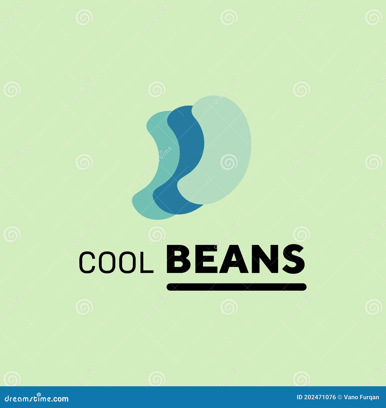 Creative Design Three Cool Beans Company Vector Logotype DESIGN Stock ...