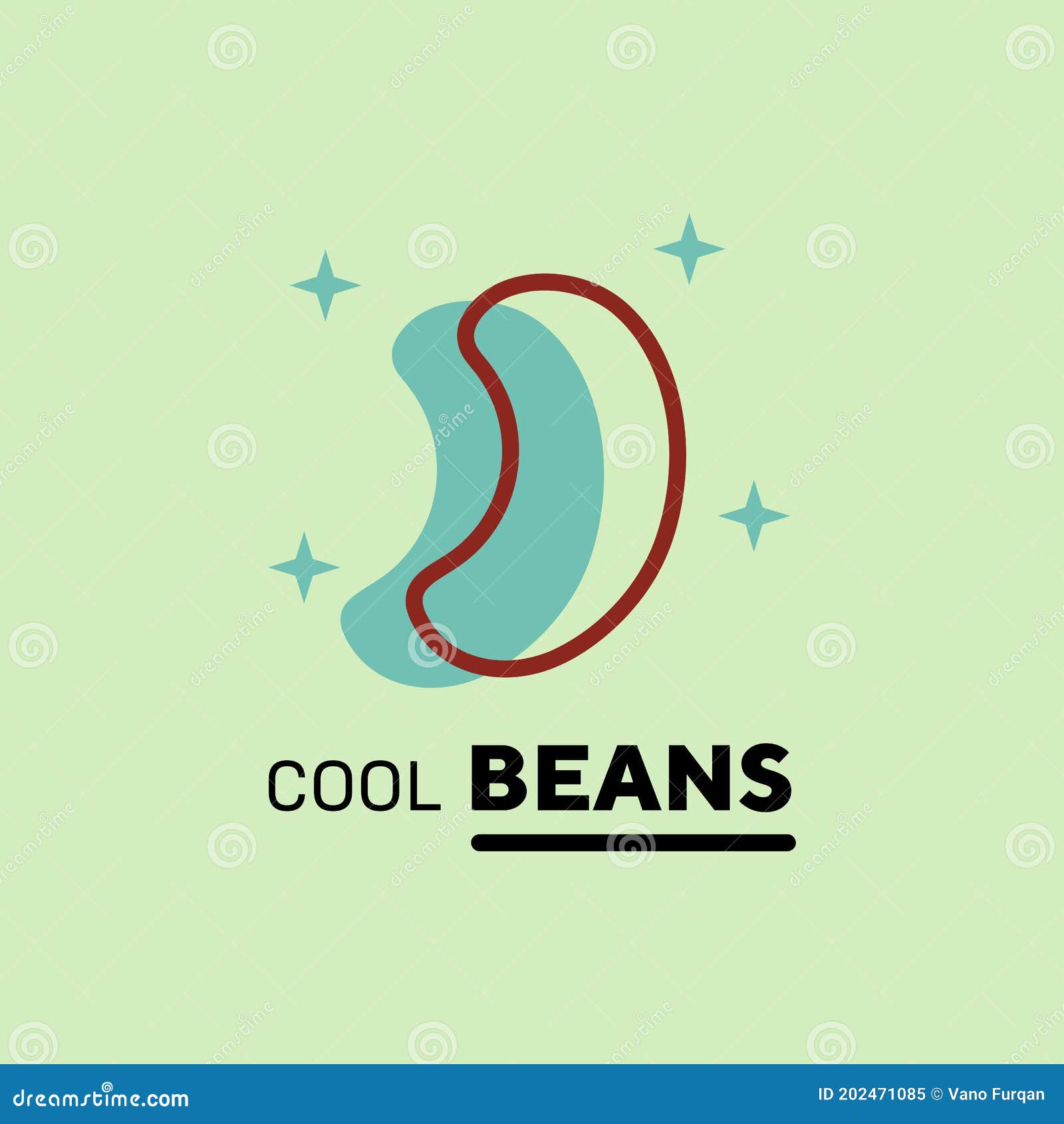 Creative Cool Beans Logotype Vector Design Stock Vector - Illustration ...