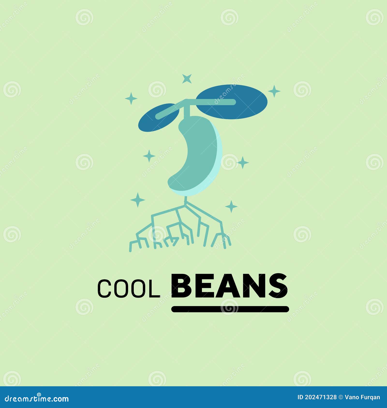Creative Design Cool Beans Logo Design Vector Stock Vector ...