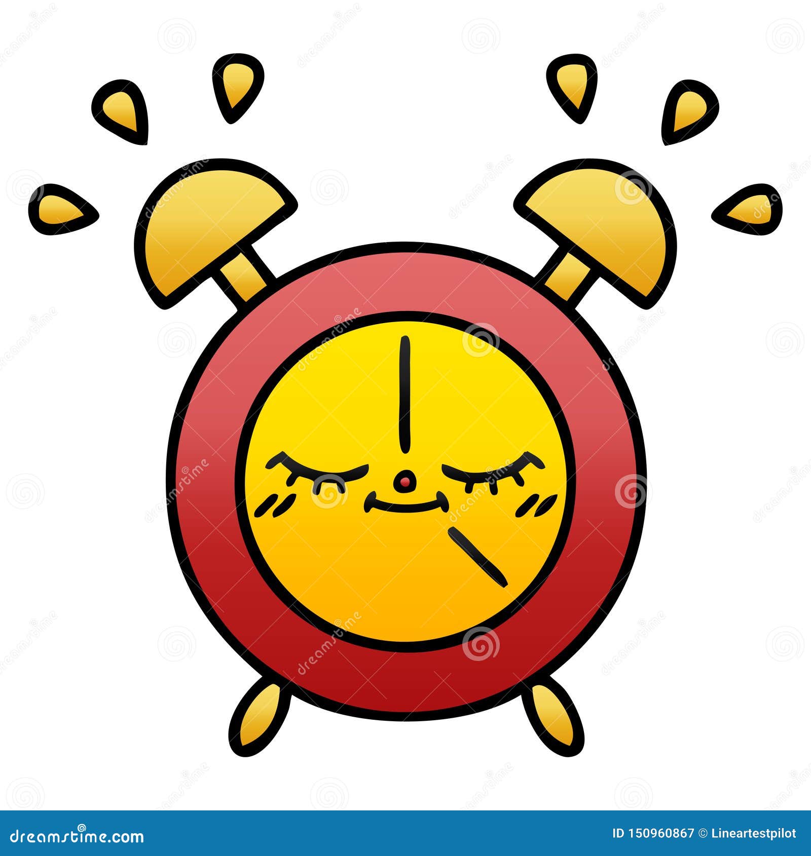 A Creative Gradient Shaded Cartoon Alarm Clock Stock Vector ... A Creative Gradient Shaded Cartoon Alarm Clock Stock Vector ...