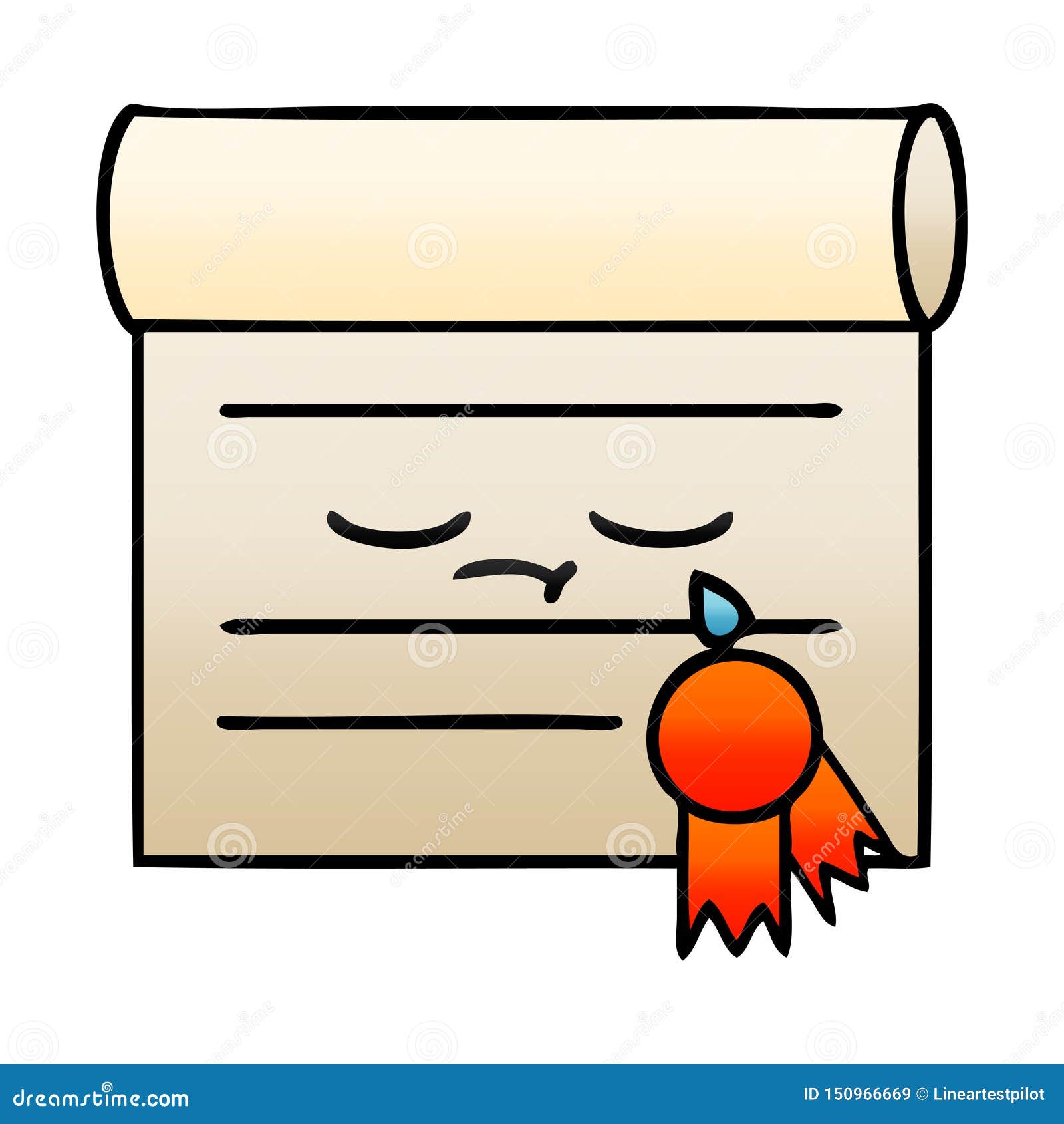 A Creative Gradient Shaded Cartoon Certificate Stock Vector ...