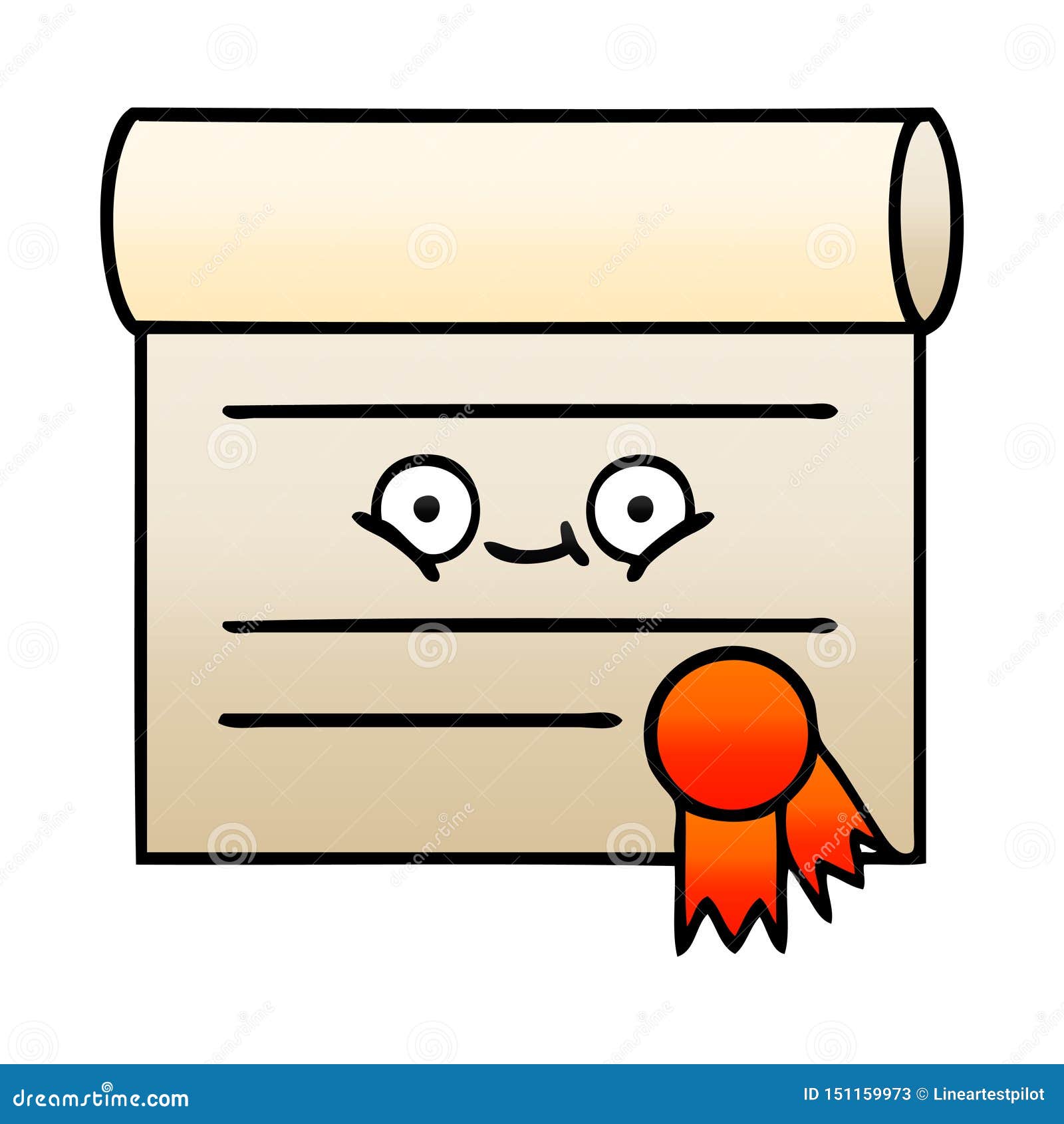 A Creative Gradient Shaded Cartoon Certificate Stock Vector ...