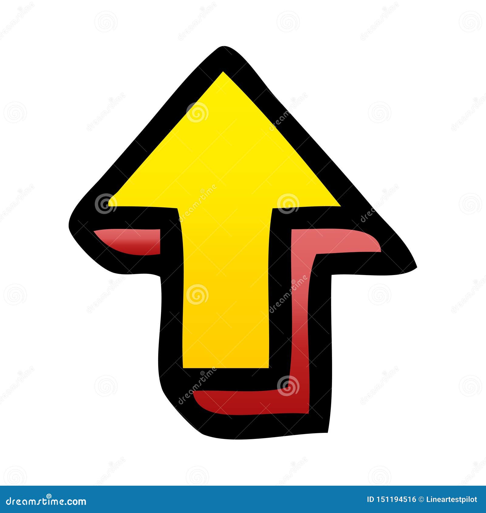 A Creative Gradient Shaded Cartoon Directional Arrow Stock Vector ...