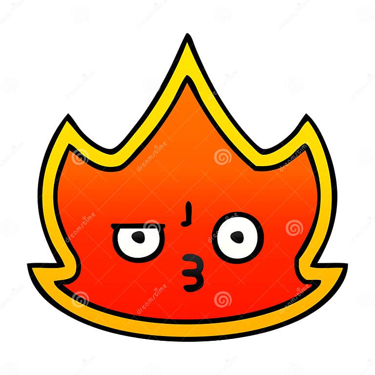 A Creative Gradient Shaded Cartoon Fire Stock Vector - Illustration of ...