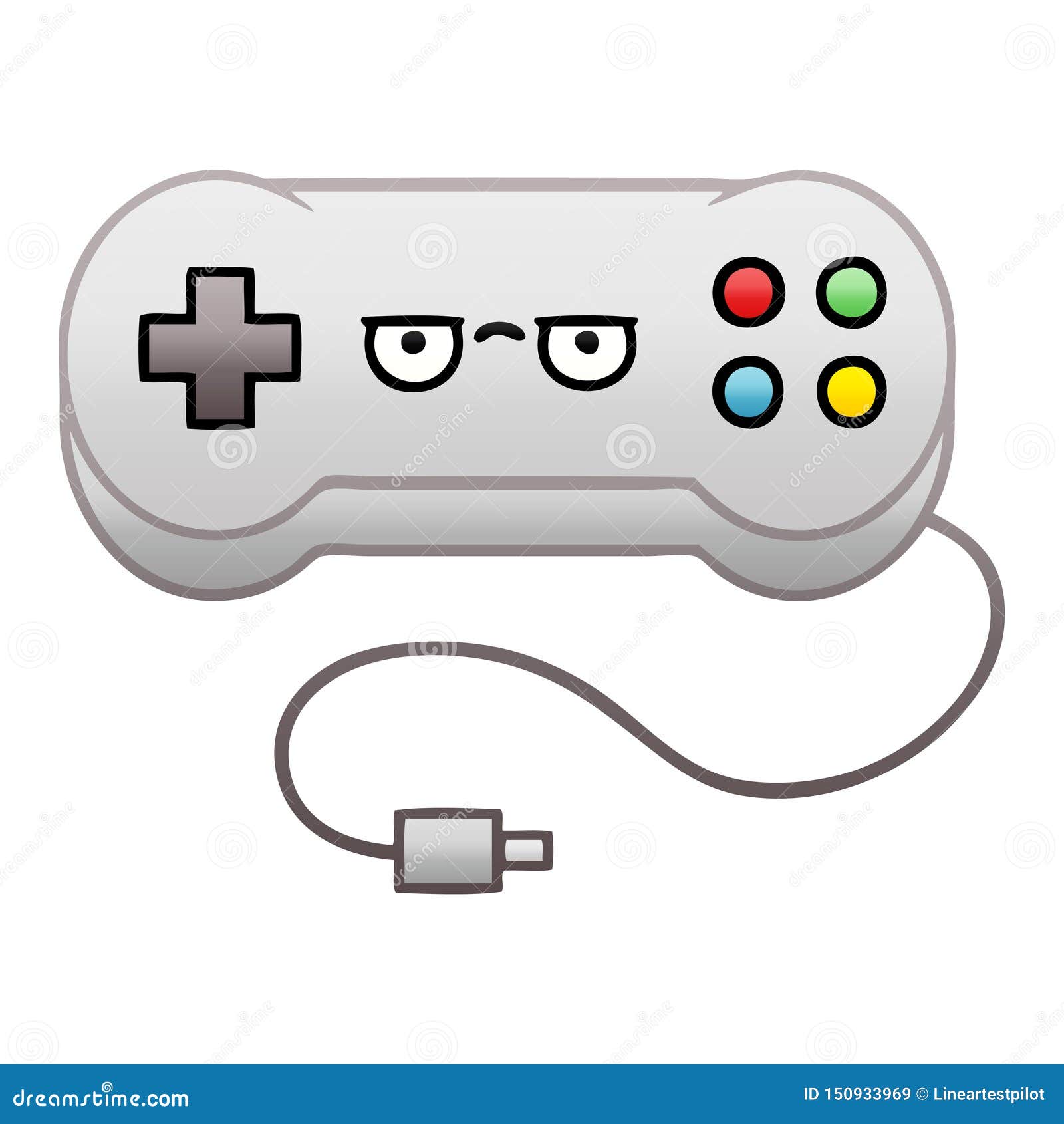 A Creative Gradient Shaded Cartoon Game Controller Stock Vector ...