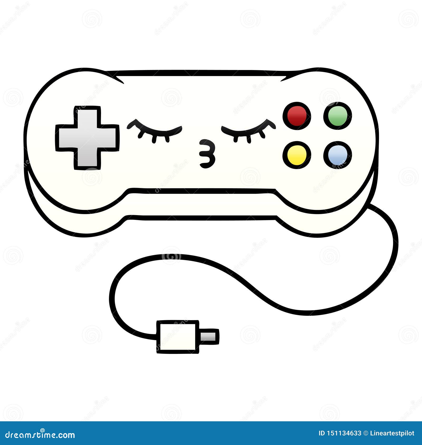 A Creative Gradient Shaded Cartoon Game Controller Stock Vector ...