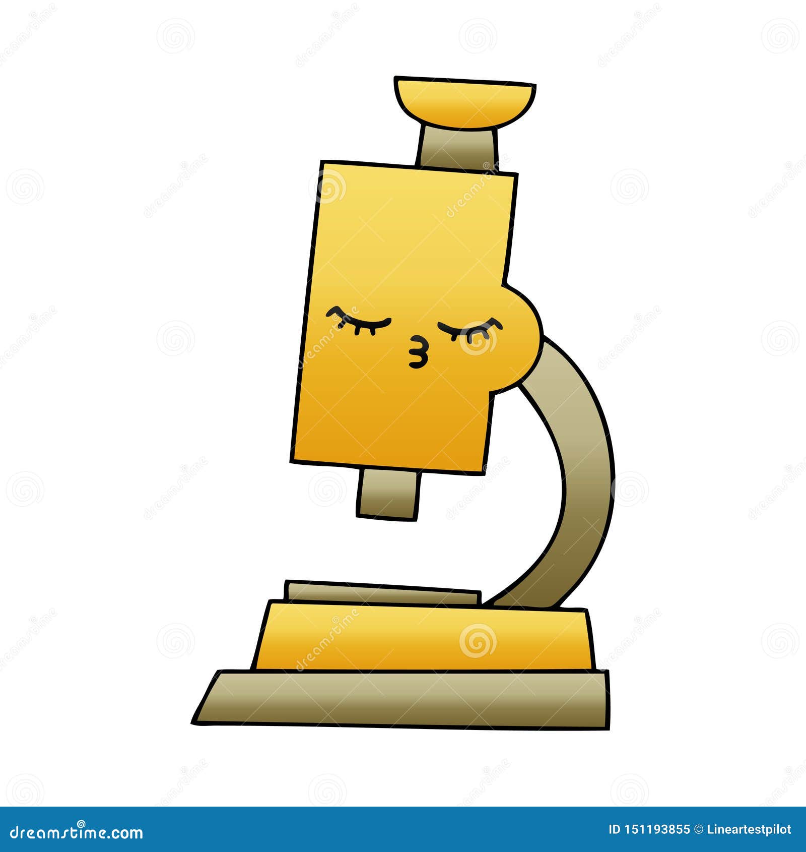 A Creative Gradient Shaded Cartoon Microscope Stock Vector ...