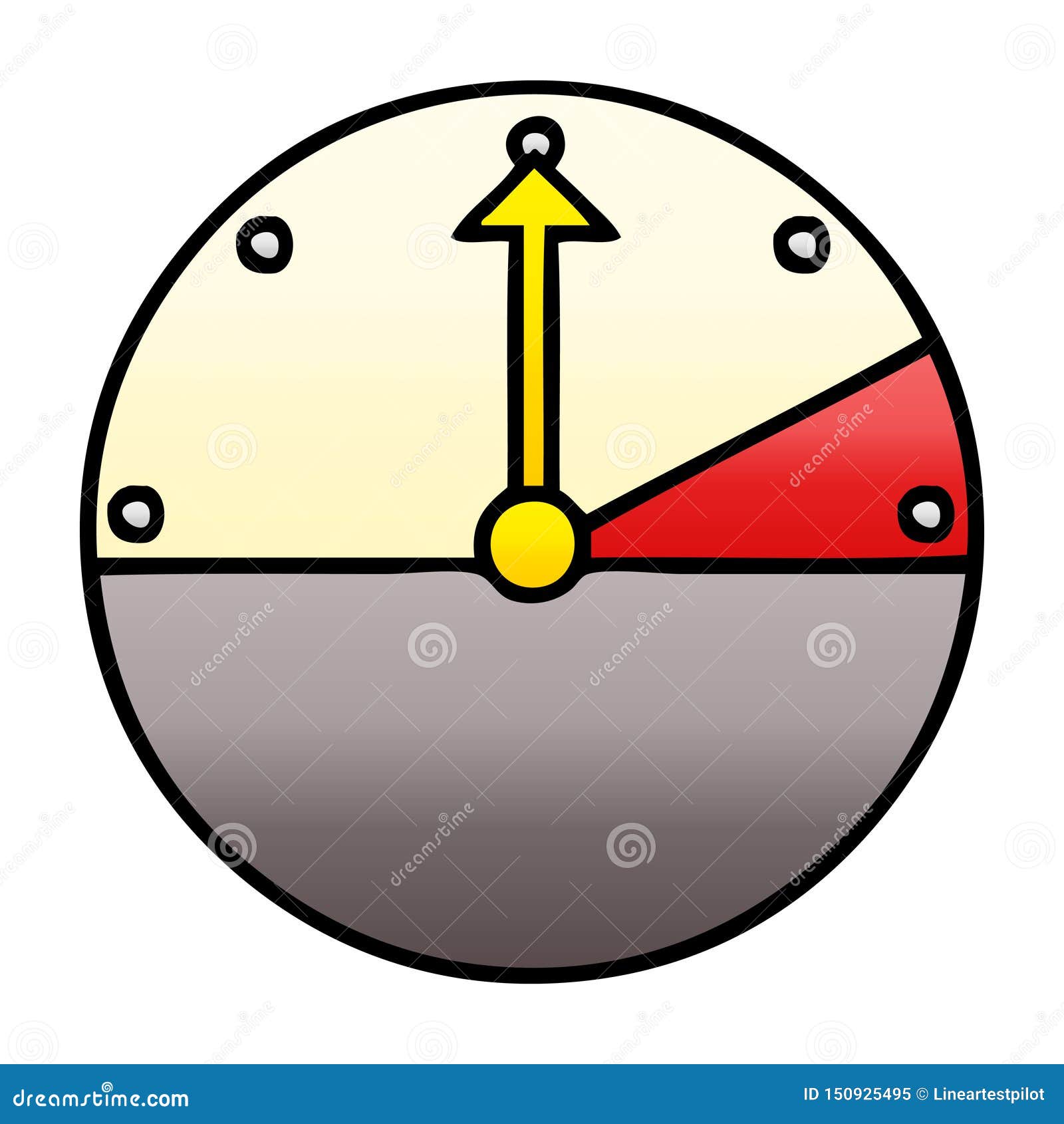 Cartoon Car Speedometer Vector Drawing Isolated Speed Reading In Miles ...