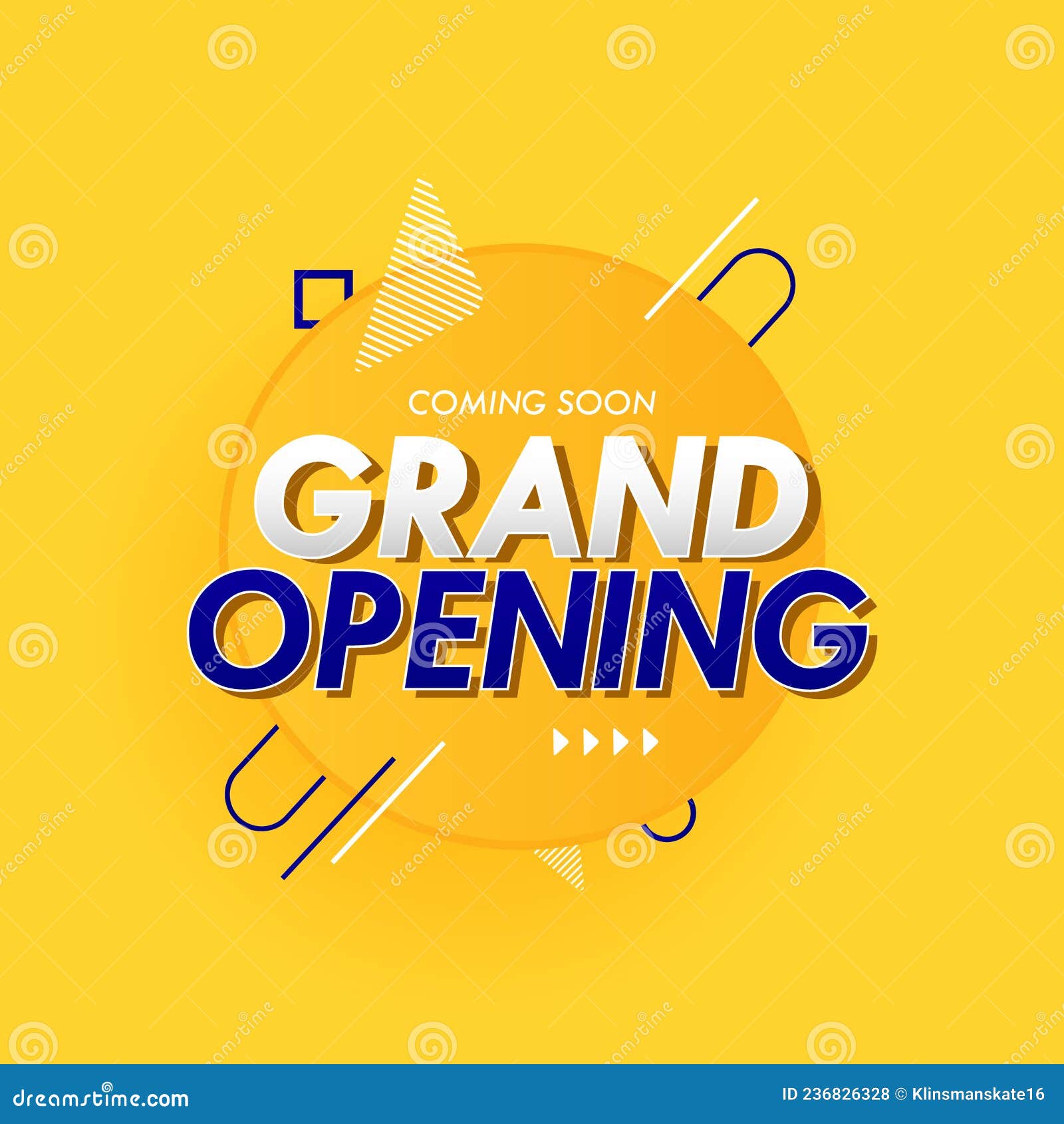 Creative Grand Opening Soon Banner Design Stock Vector - Illustration ...
