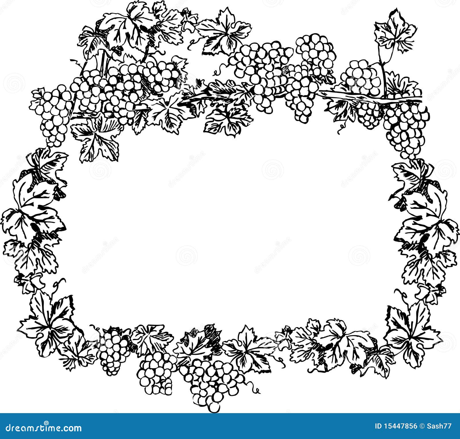 Creative grape frame stock vector. Illustration of beauty - 15447856