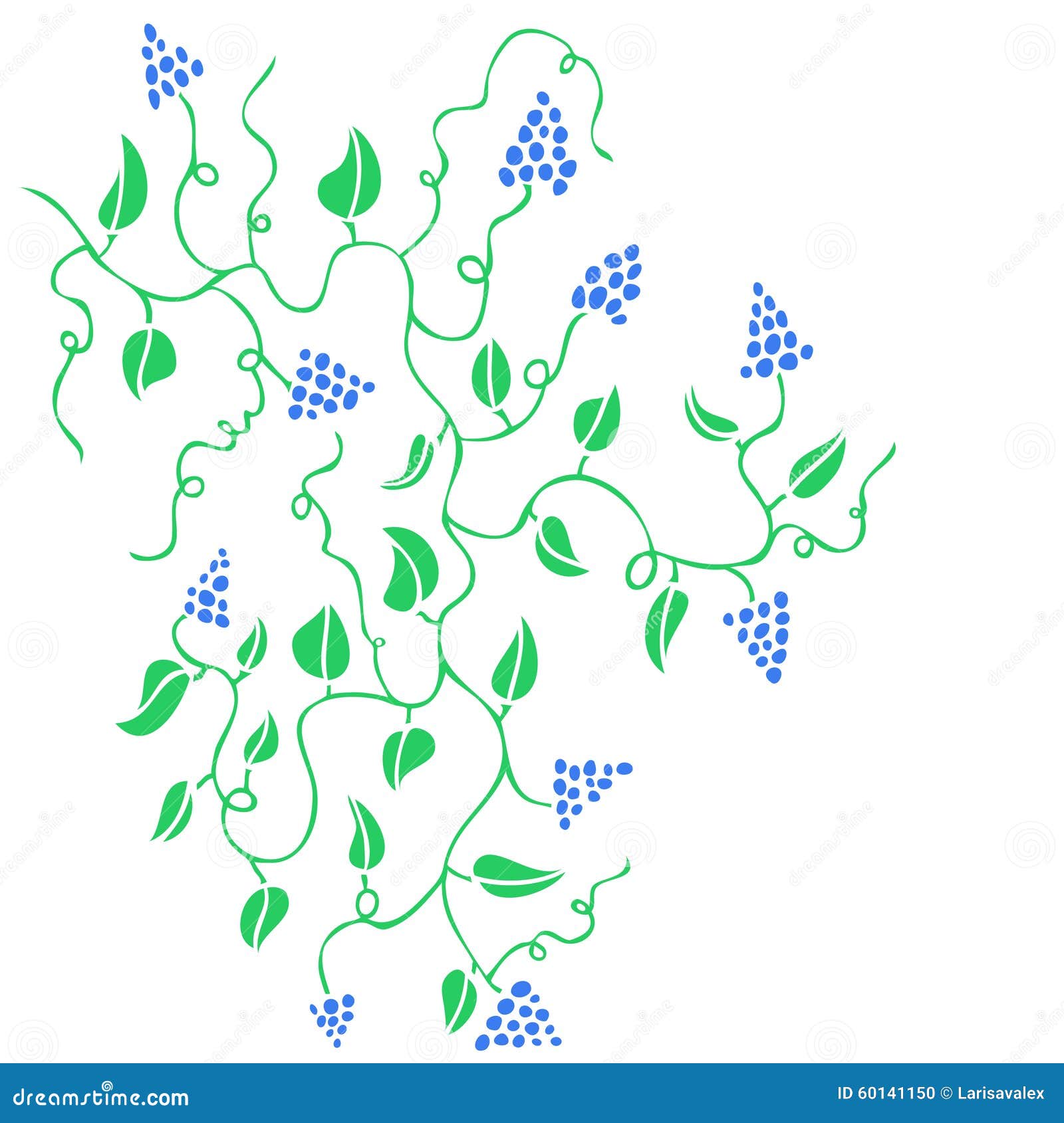 Creative grape with leaf. stock vector. Illustration of crop - 60141150