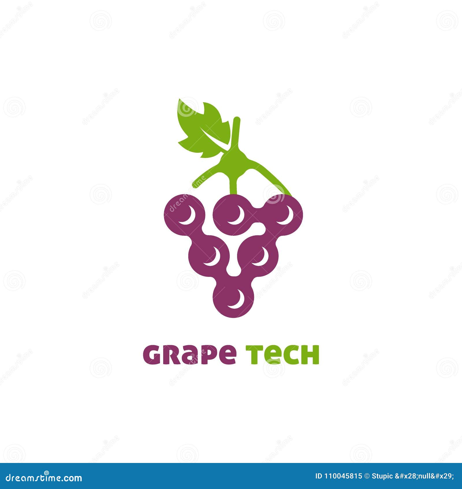 Creative Grape Logo Vector Art Logo Stock Illustration - Illustration ...