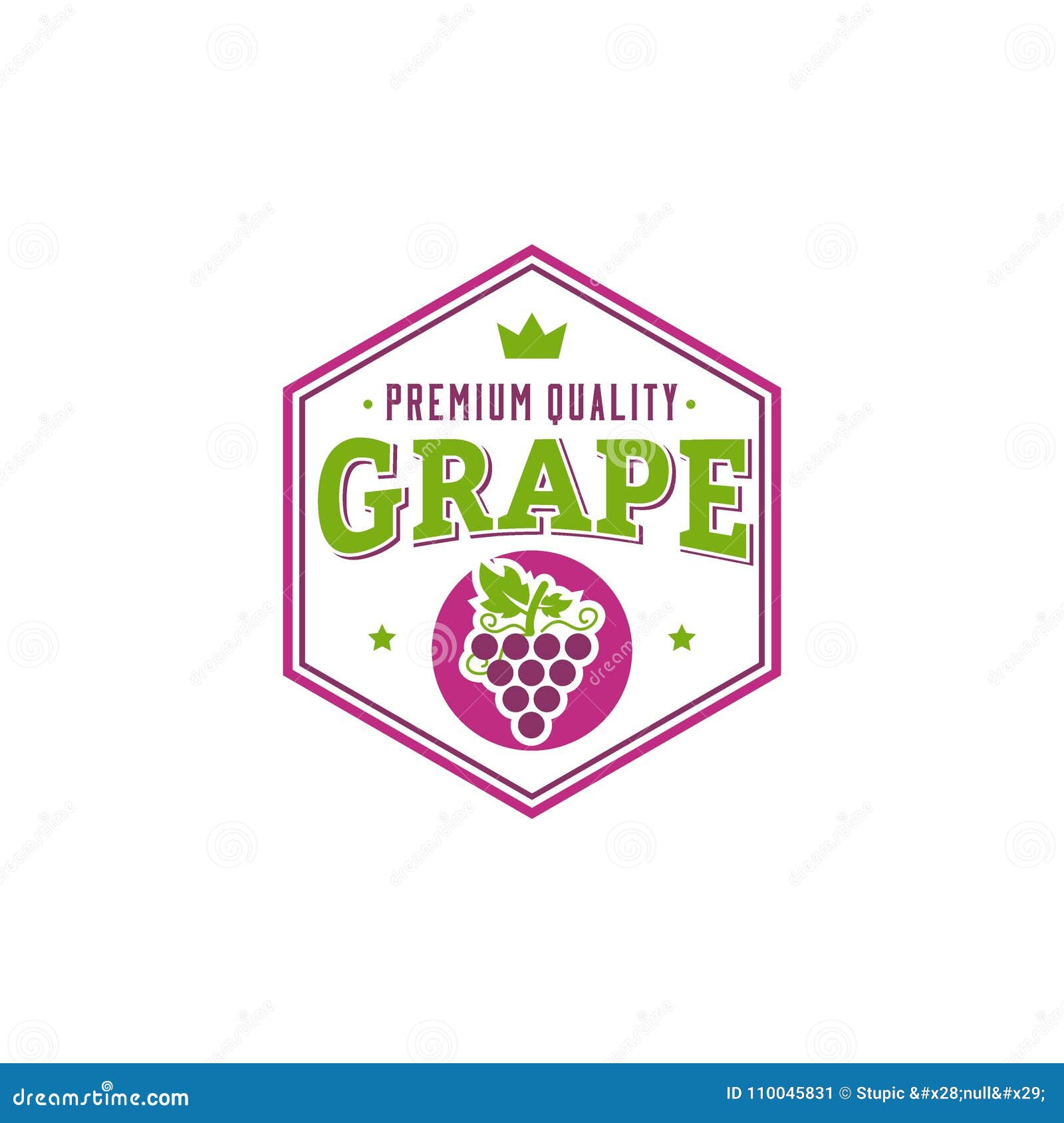 Creative Grape Logo Vector Art Logo Stock Illustration - Illustration ...